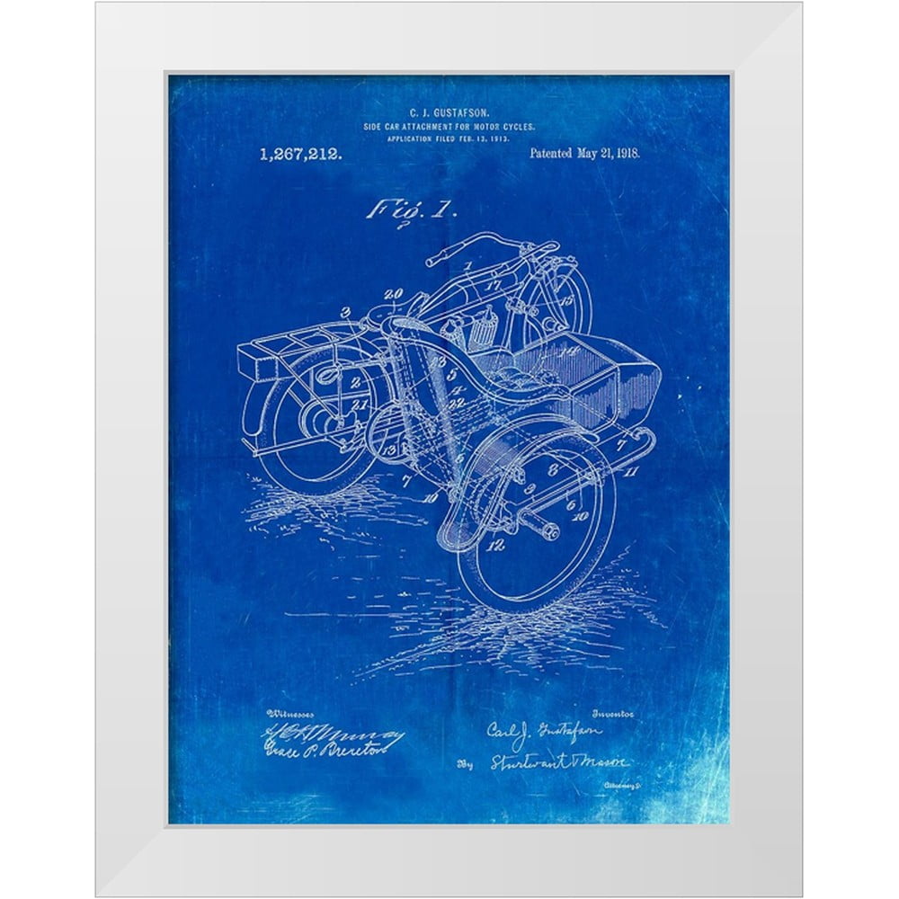 Borders, Cole 19x24 White Modern Wood Framed Museum Art Print Titled ...