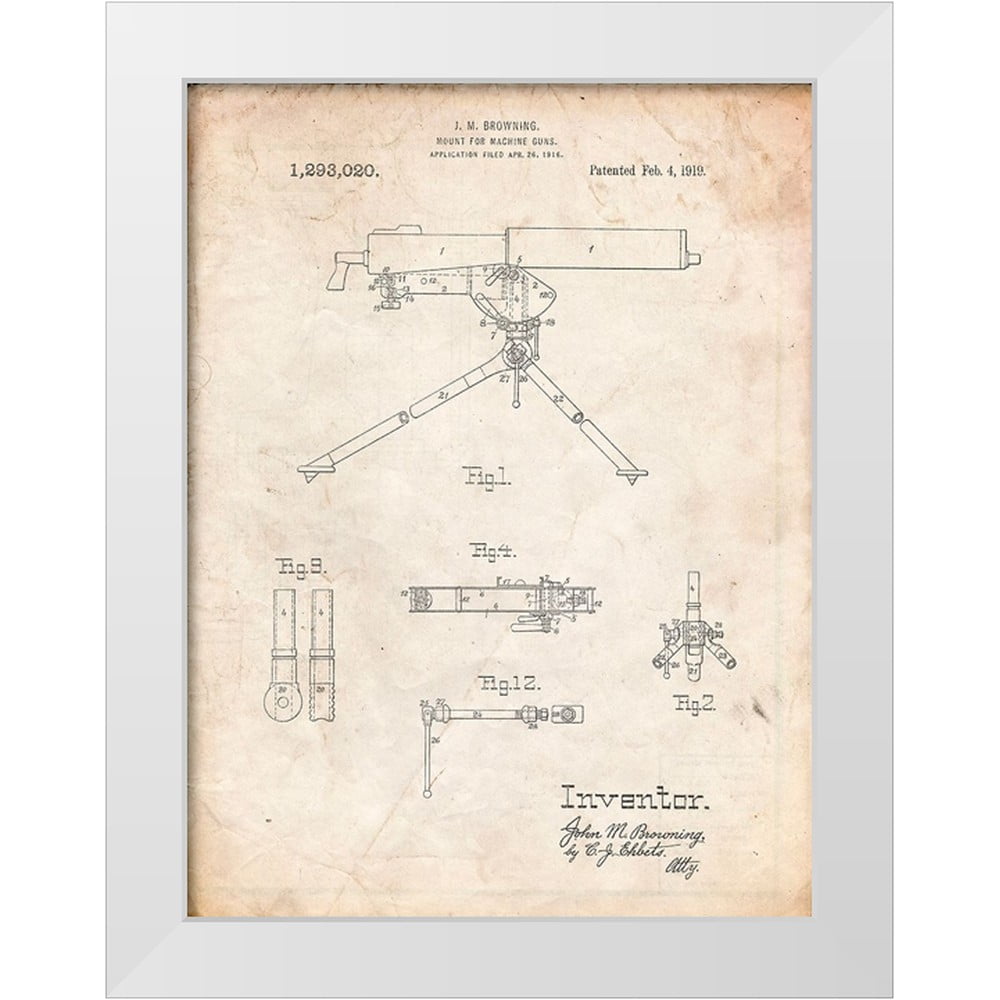 Borders, Cole 19x24 White Modern Wood Framed Museum Art Print Titled ...