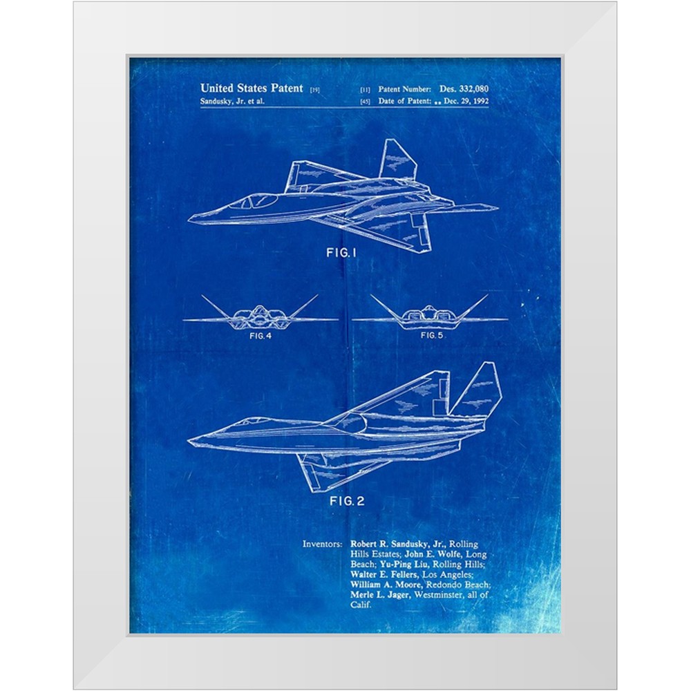 Borders, Cole 19x24 White Modern Wood Framed Museum Art Print Titled ...