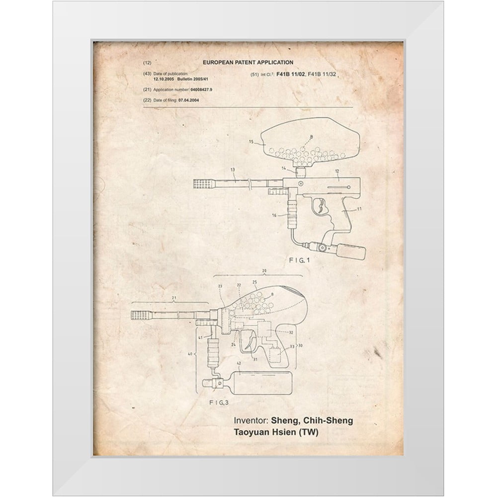 Borders, Cole 19x24 White Modern Wood Framed Museum Art Print Titled ...