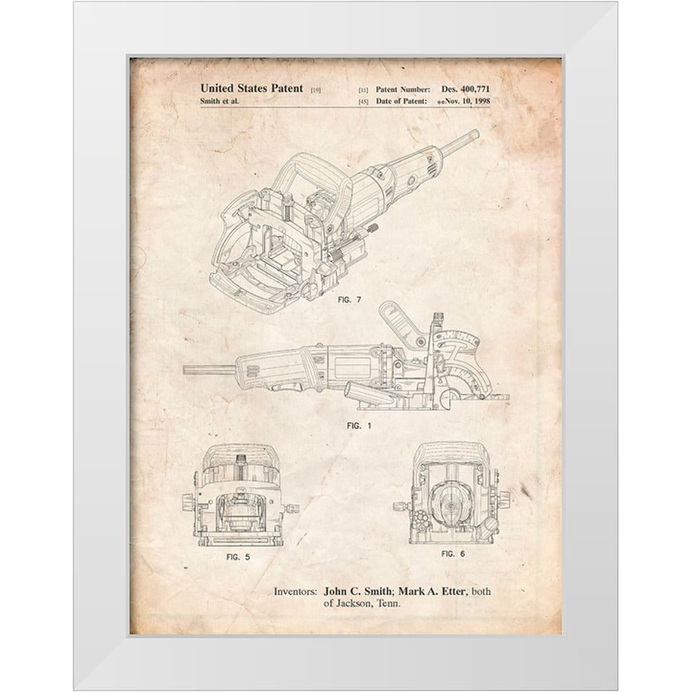 Borders, Cole 19x24 White Modern Wood Framed Museum Art Print Titled - PP989-Vintage Parchment ...