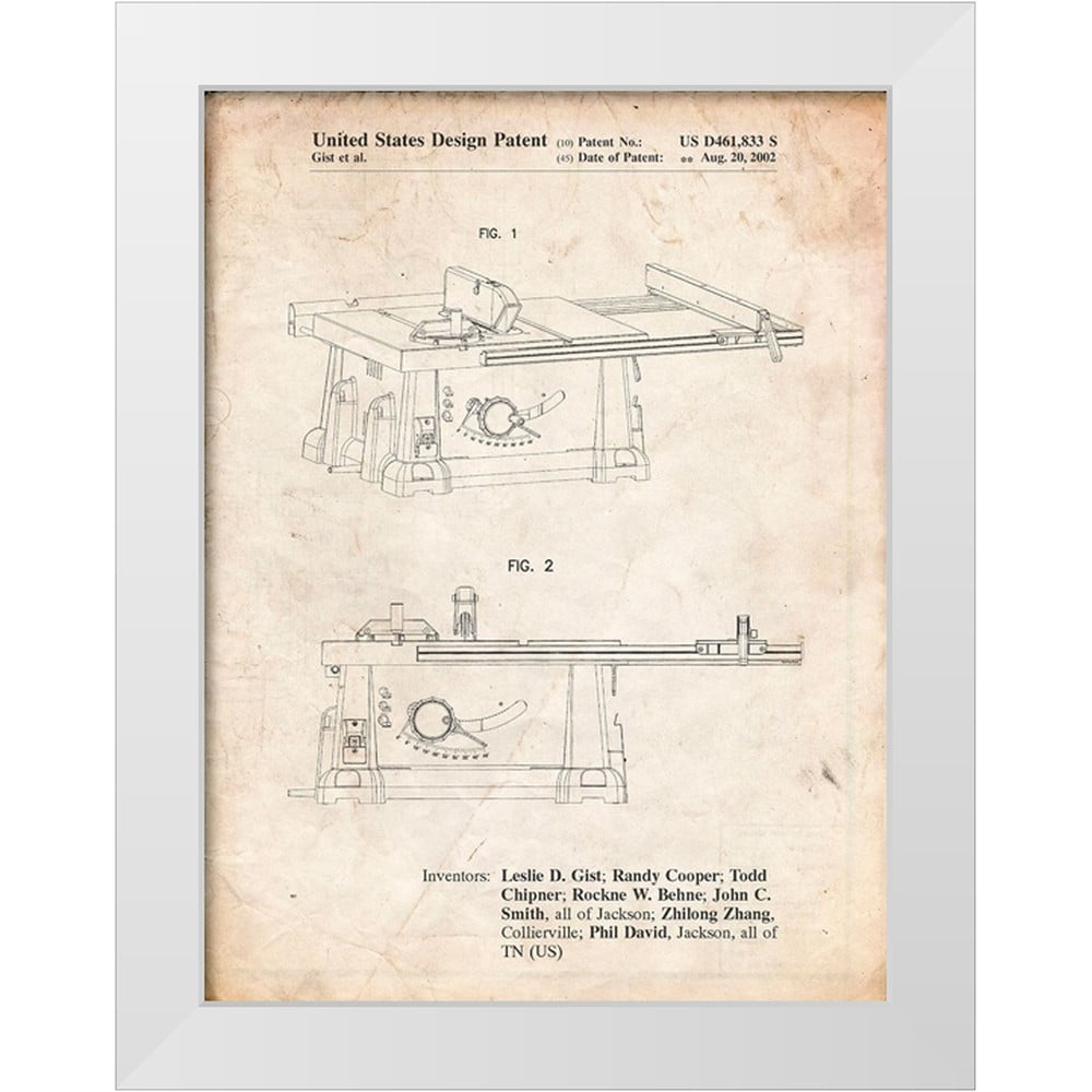 Borders, Cole 19x24 White Modern Wood Framed Museum Art Print Titled - PP999-Vintage Parchment ...