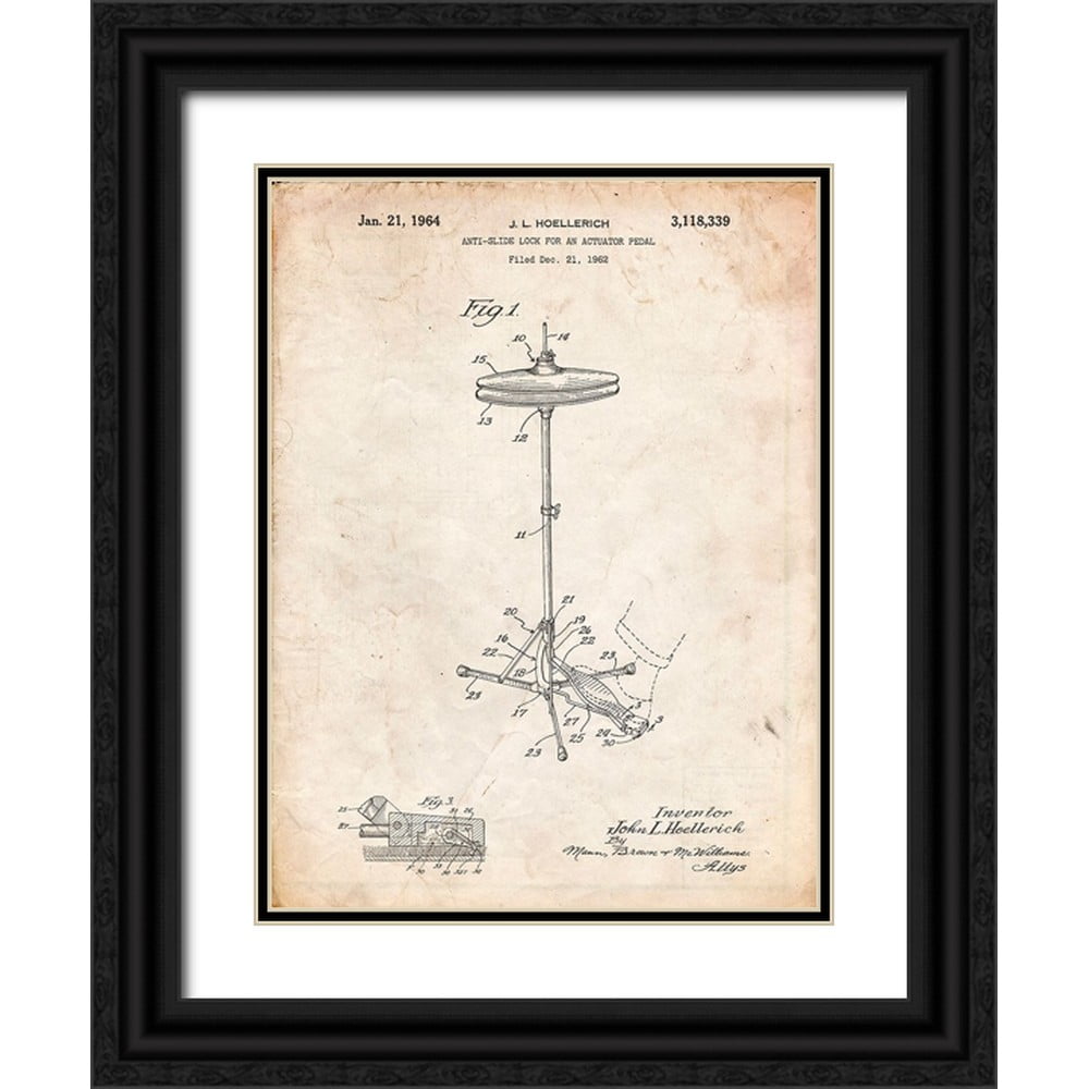 Borders, Cole 25x32 Black Ornate Wood Framed with Double Matting Museum ...