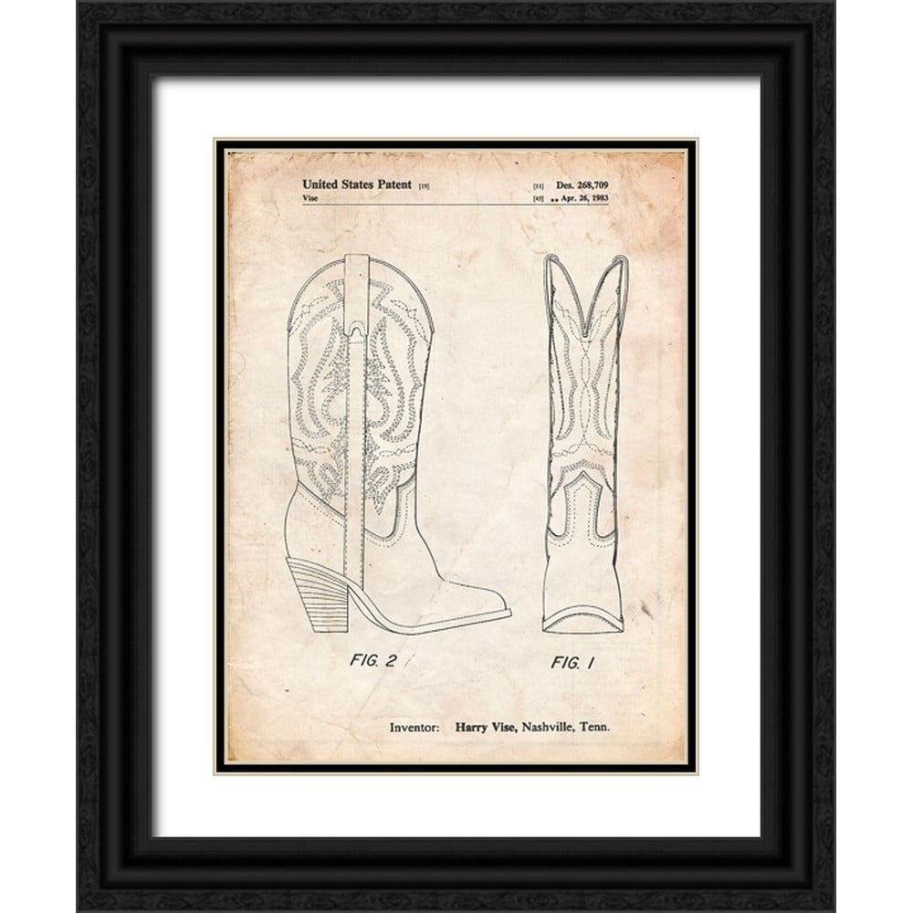 Borders, Cole 25x32 Black Ornate Wood Framed with Double Matting Museum ...