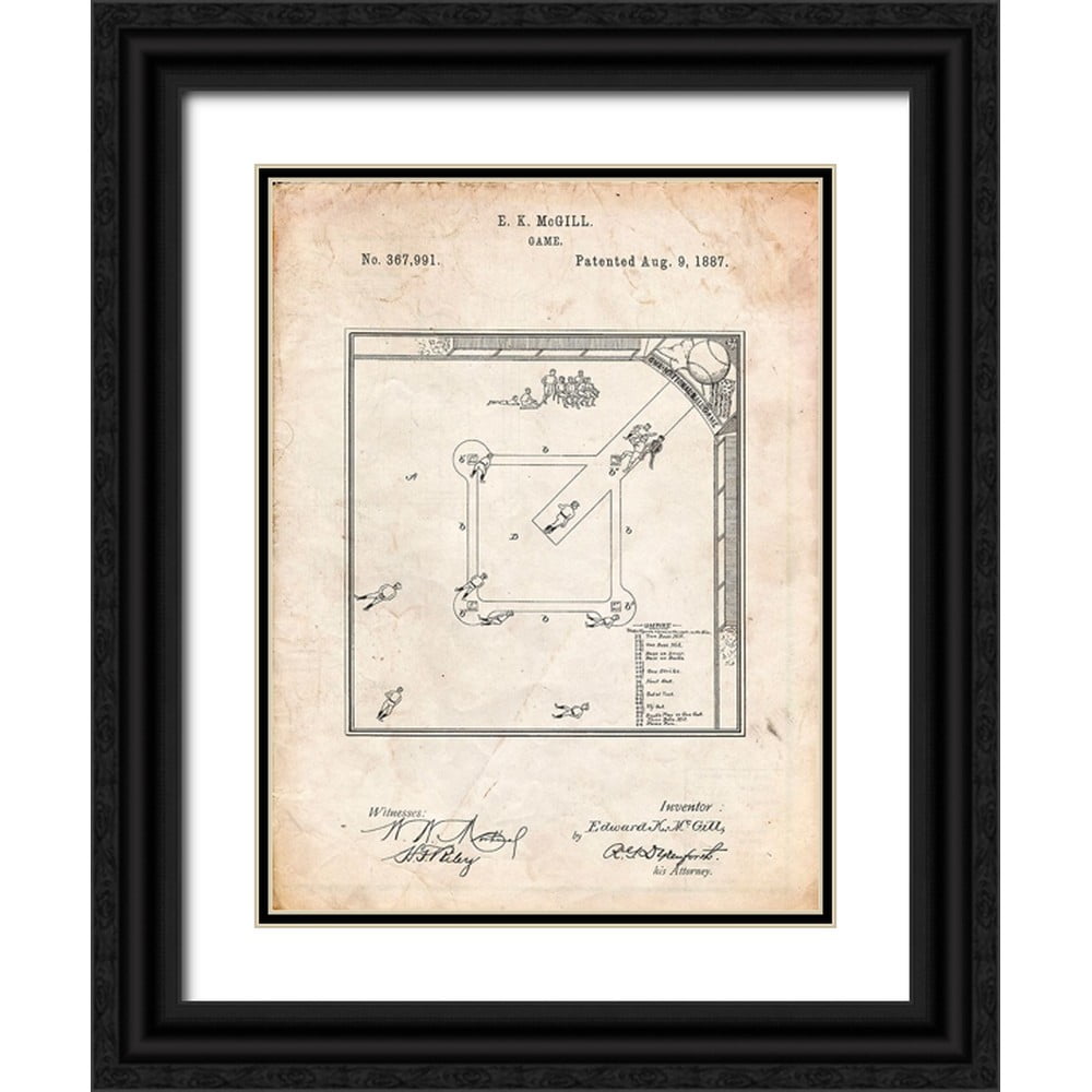 Borders, Cole 25x32 Black Ornate Wood Framed with Double Matting Museum ...