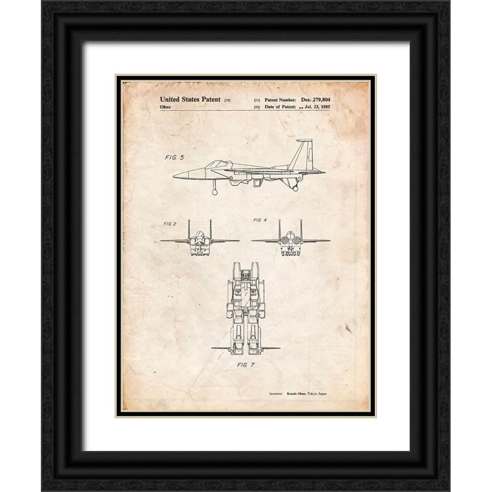 Borders, Cole 25x32 Black Ornate Wood Framed with Double Matting Museum ...