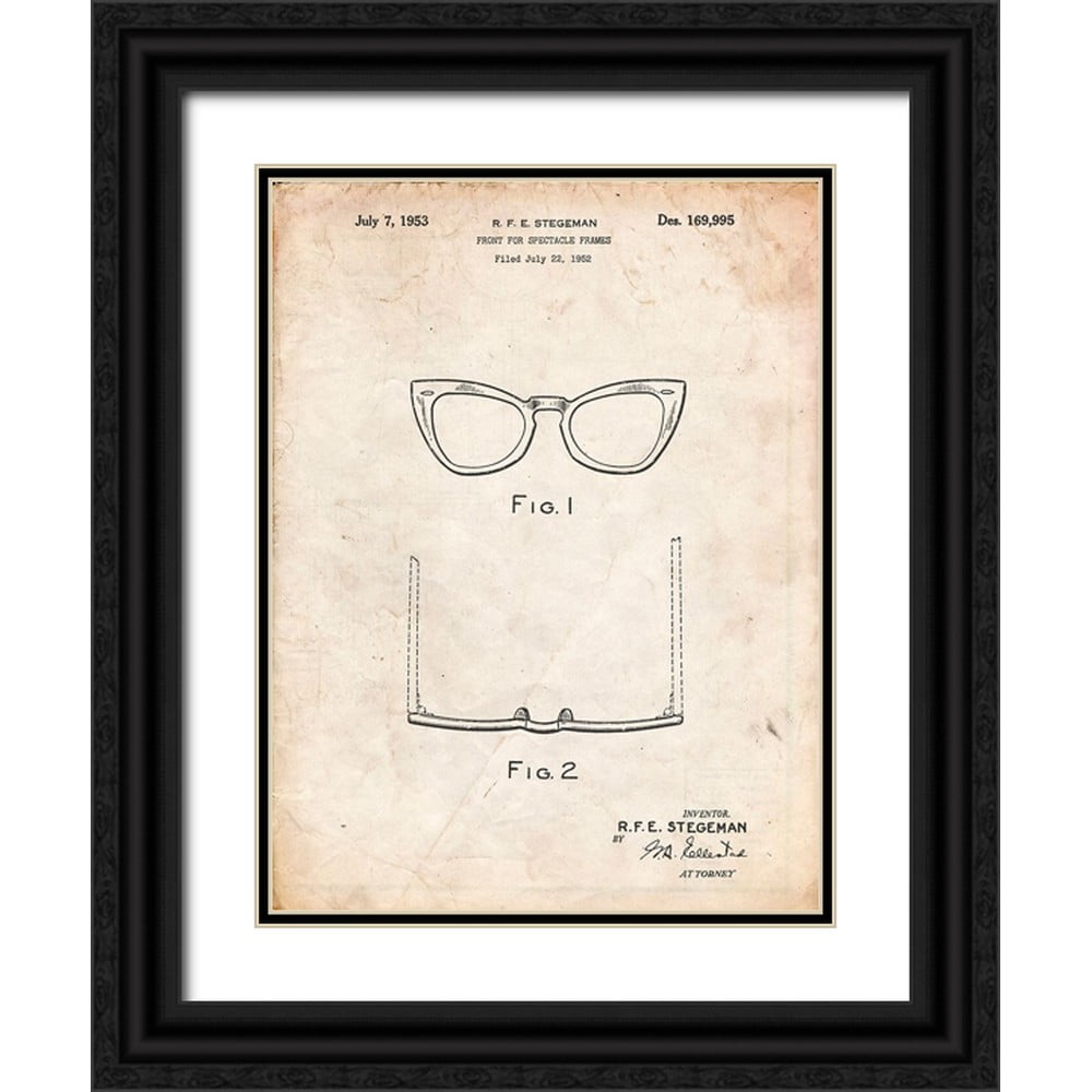 Borders, Cole 25x32 Black Ornate Wood Framed with Double Matting Museum ...