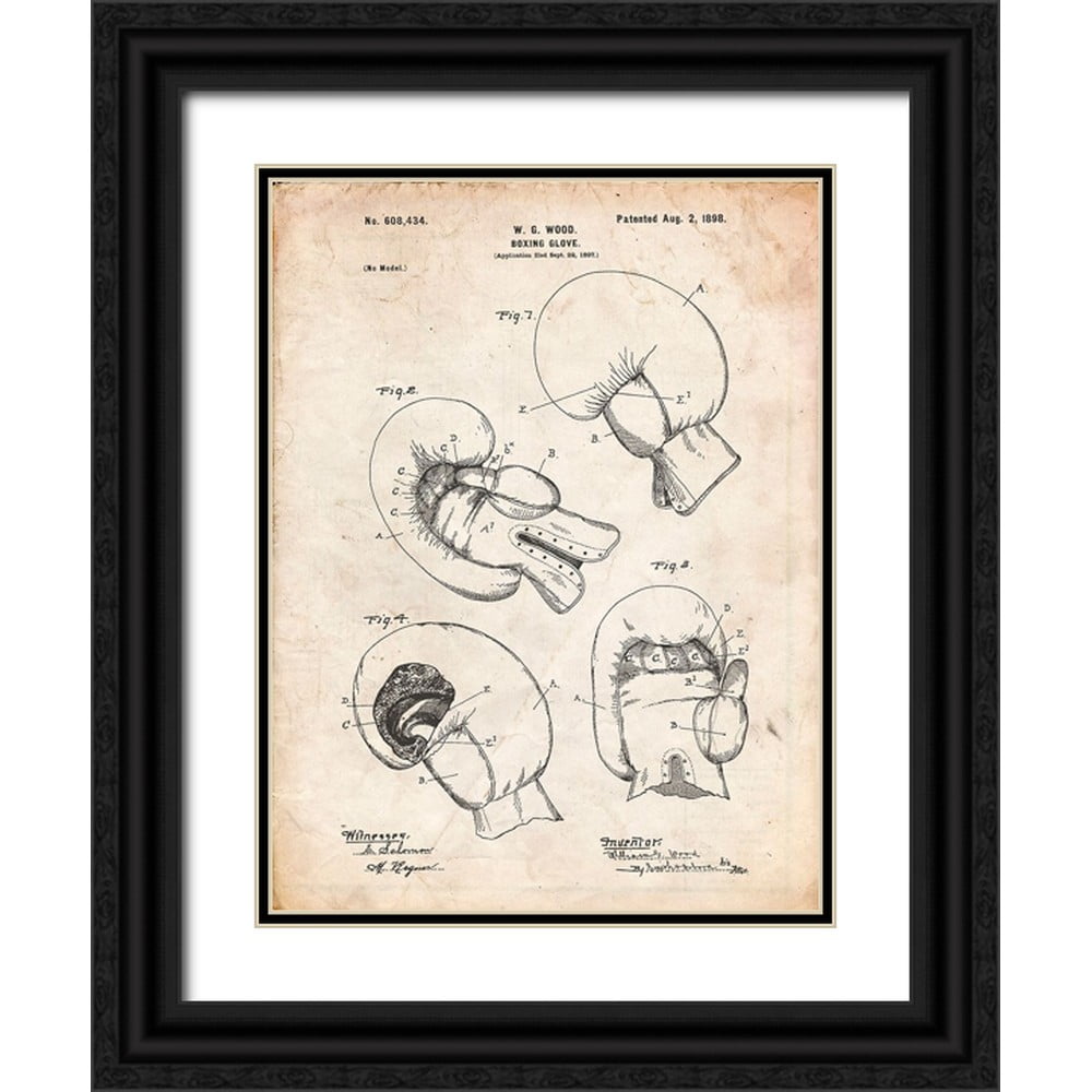 Borders, Cole 25x32 Black Ornate Wood Framed with Double Matting Museum ...