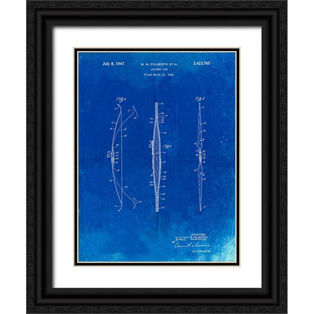 Borders, Cole 25x32 Black Ornate Wood Framed with Double Matting Museum ...
