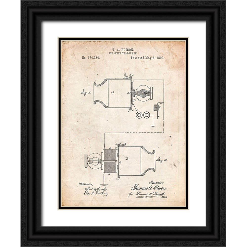 Borders, Cole 25x32 Black Ornate Wood Framed with Double Matting Museum ...