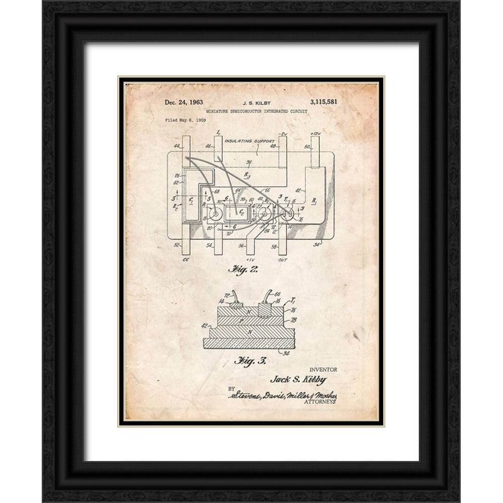 Borders, Cole 25x32 Black Ornate Wood Framed with Double Matting Museum ...