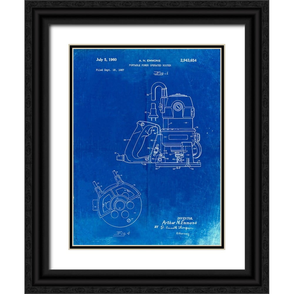 Borders, Cole 25x32 Black Ornate Wood Framed with Double Matting Museum ...