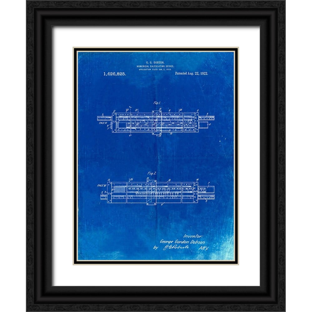 Borders, Cole 25x32 Black Ornate Wood Framed with Double Matting Museum ...