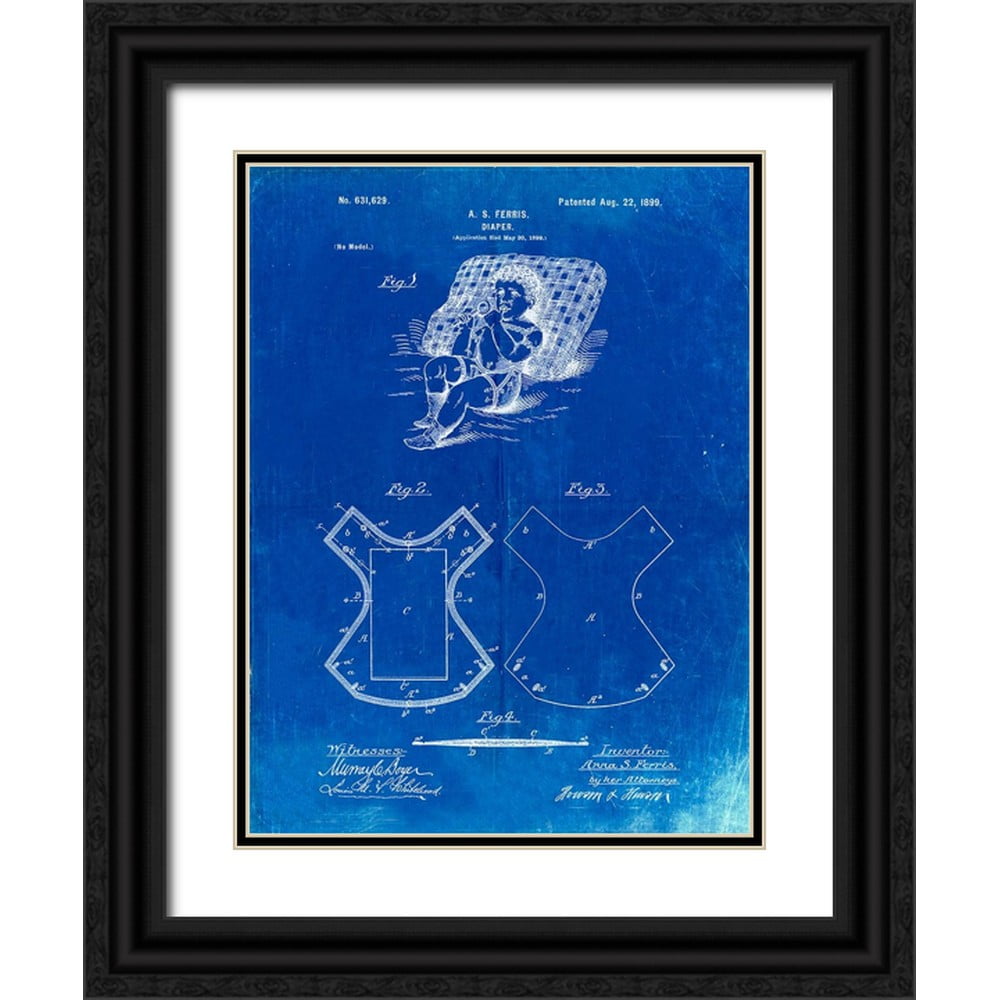 Borders, Cole 25x32 Black Ornate Wood Framed with Double Matting Museum ...