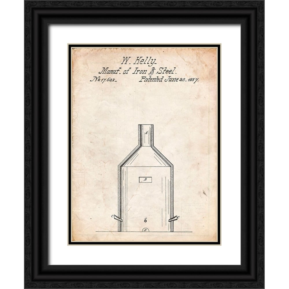 Borders, Cole 25x32 Black Ornate Wood Framed with Double Matting Museum ...