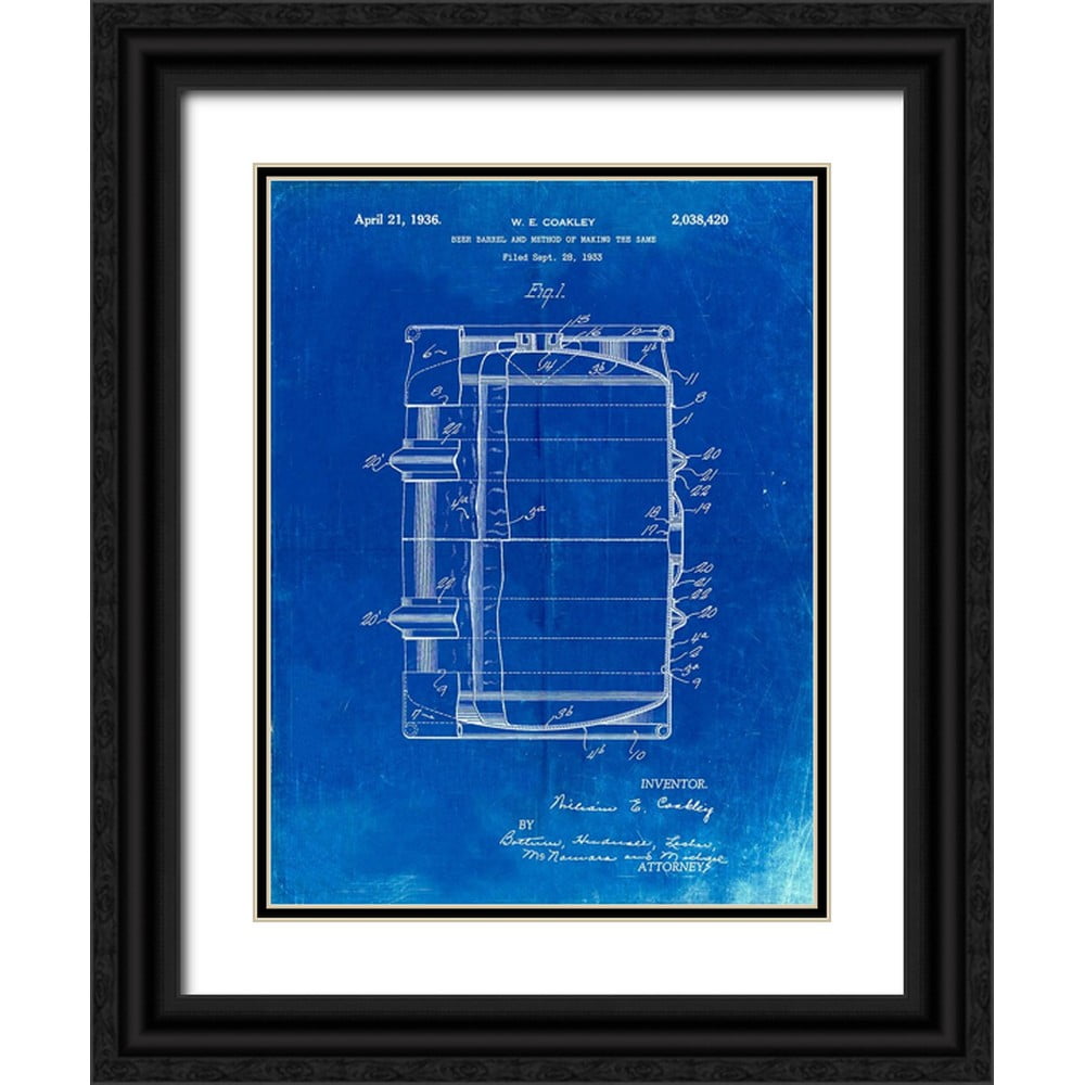 Borders, Cole 25x32 Black Ornate Wood Framed with Double Matting Museum ...