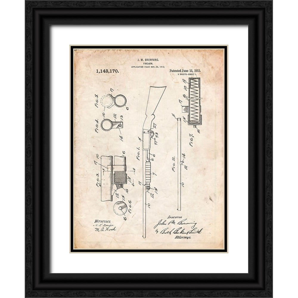 Borders, Cole 25x32 Black Ornate Wood Framed with Double Matting Museum ...