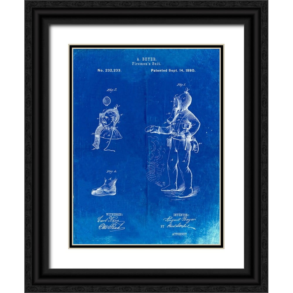 Borders, Cole 25x32 Black Ornate Wood Framed with Double Matting Museum ...