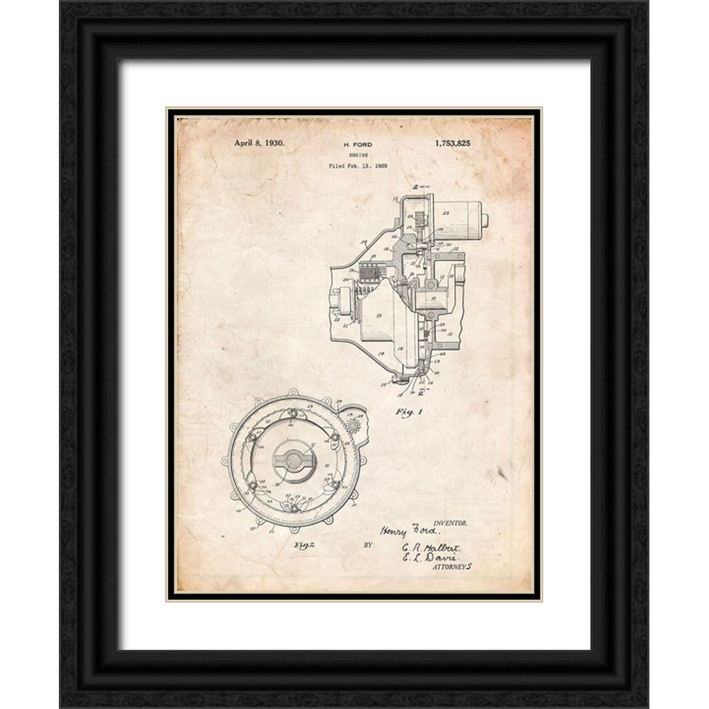 Borders, Cole 25x32 Black Ornate Wood Framed with Double Matting Museum ...