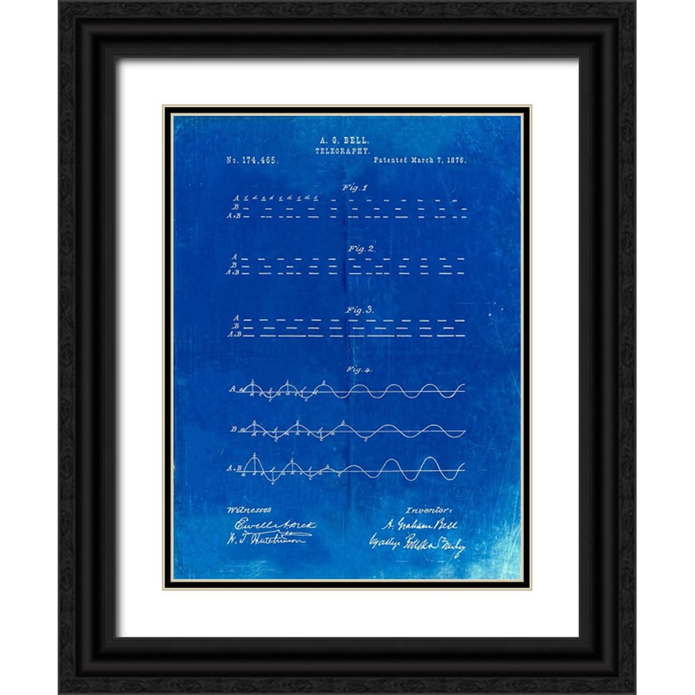 Borders, Cole 25x32 Black Ornate Wood Framed with Double Matting Museum ...