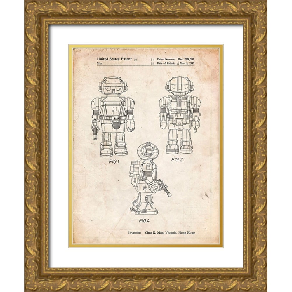 Borders, Cole 25x32 Gold Ornate Wood Framed with Double Matting Museum ...