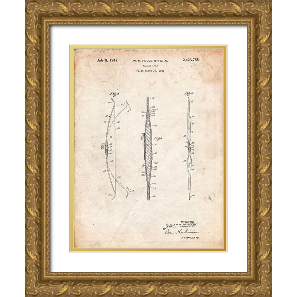 Borders, Cole 25x32 Gold Ornate Wood Framed with Double Matting Museum ...