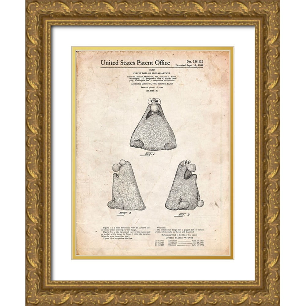 Borders, Cole 25x32 Gold Ornate Wood Framed with Double Matting Museum ...