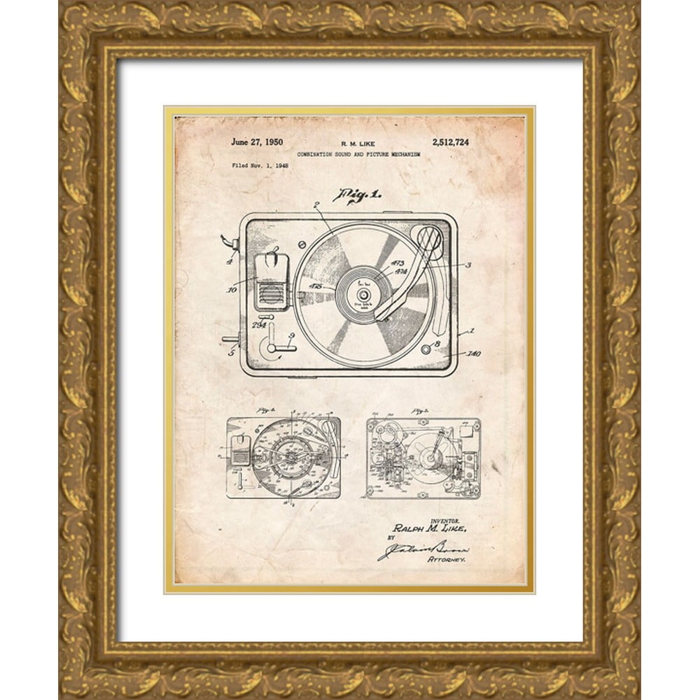 Borders, Cole 25x32 Gold Ornate Wood Framed with Double Matting Museum ...