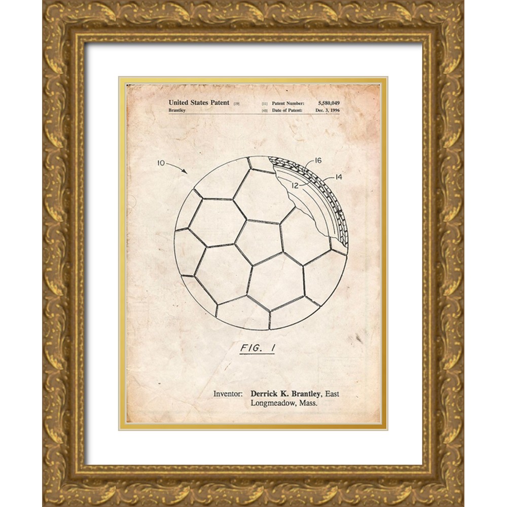 Borders, Cole 25x32 Gold Ornate Wood Framed with Double Matting Museum ...