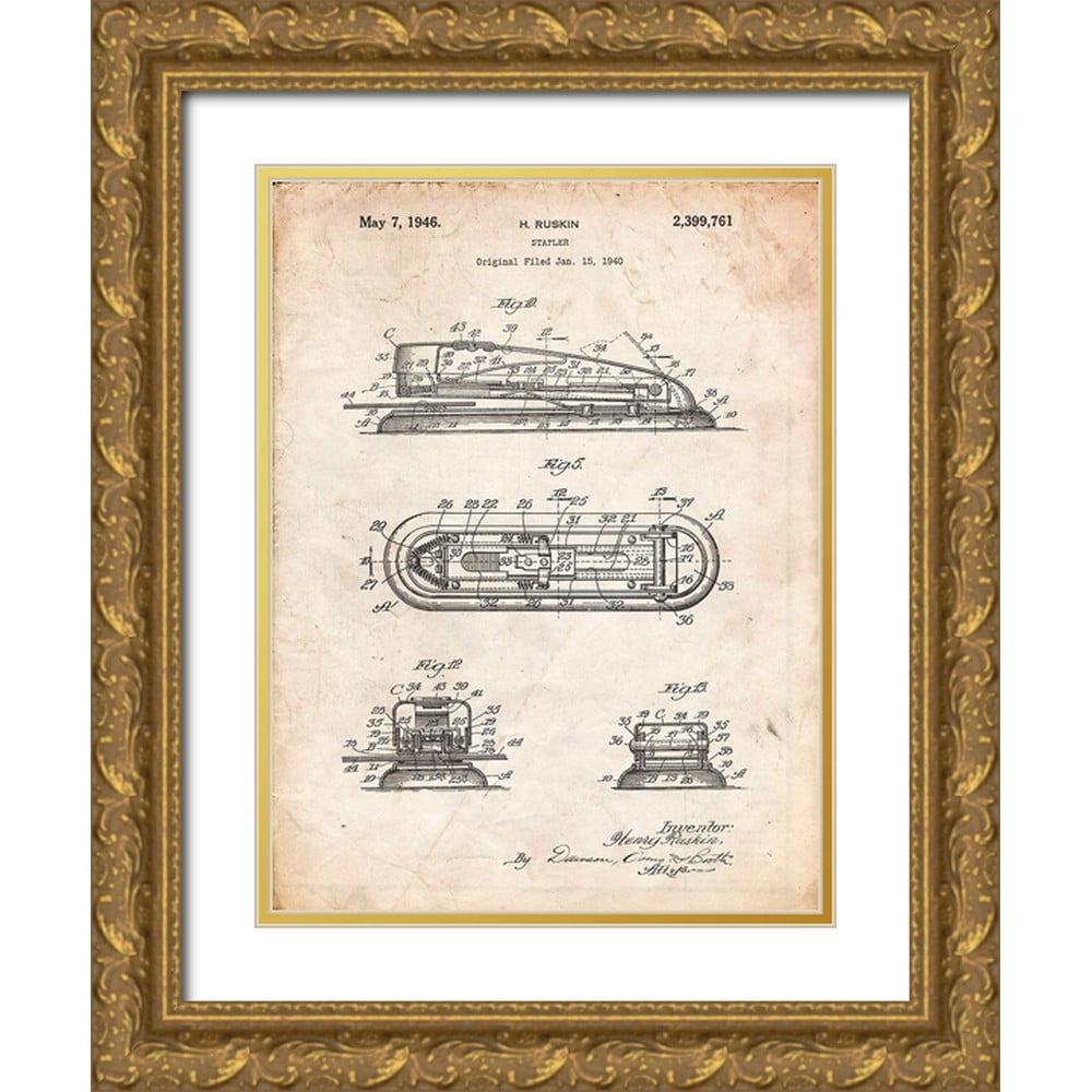 Borders, Cole 25x32 Gold Ornate Wood Framed with Double Matting Museum ...