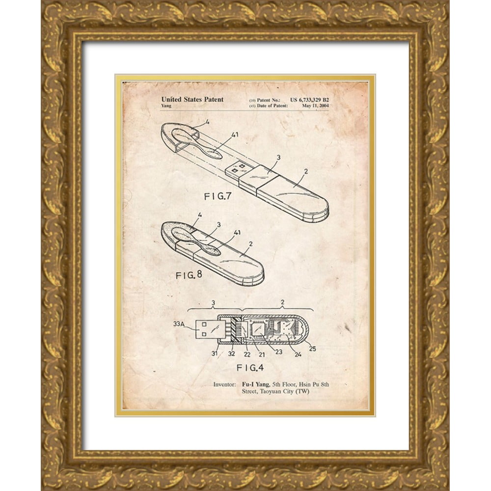 Borders, Cole 25x32 Gold Ornate Wood Framed with Double Matting Museum ...