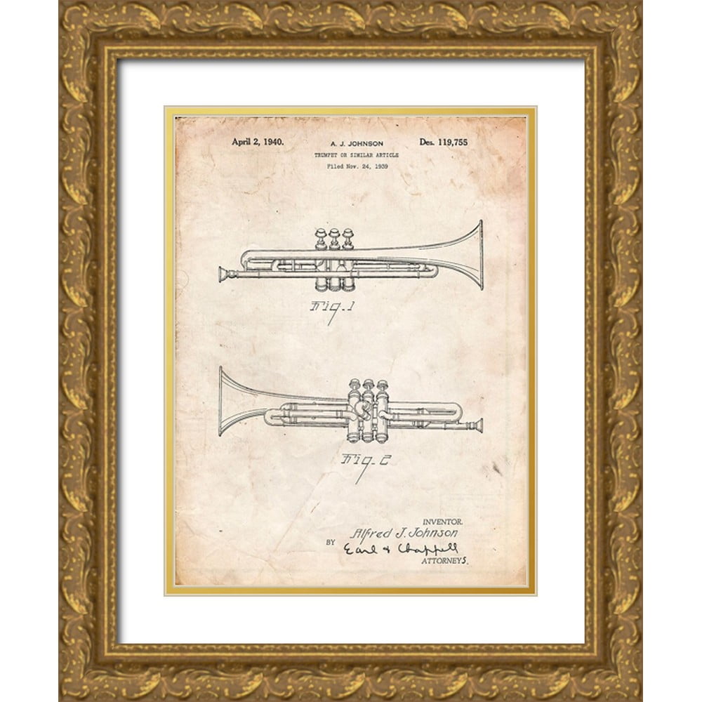 Borders, Cole 25x32 Gold Ornate Wood Framed with Double Matting Museum ...