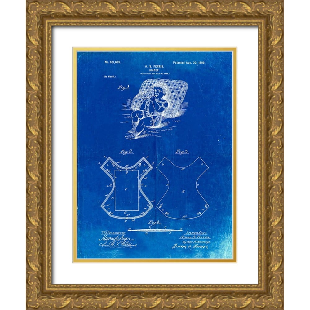 Borders, Cole 25x32 Gold Ornate Wood Framed with Double Matting Museum ...