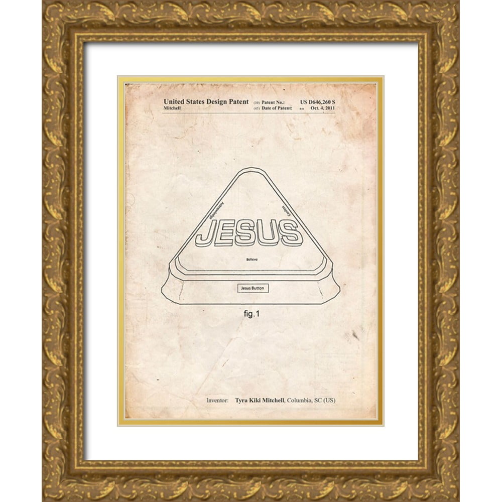 Borders, Cole 25x32 Gold Ornate Wood Framed with Double Matting Museum ...