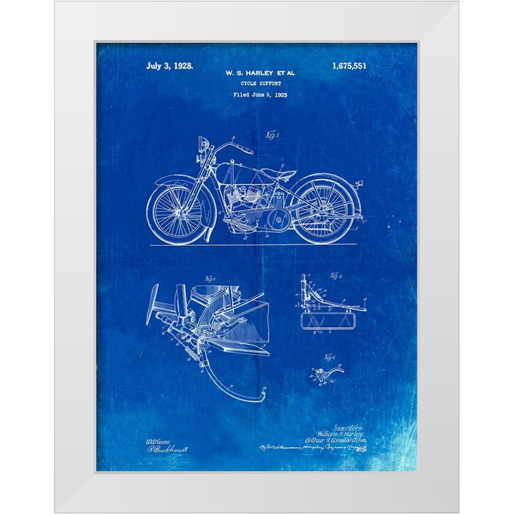 Borders, Cole 25x32 White Modern Wood Framed Museum Art Print Titled ...