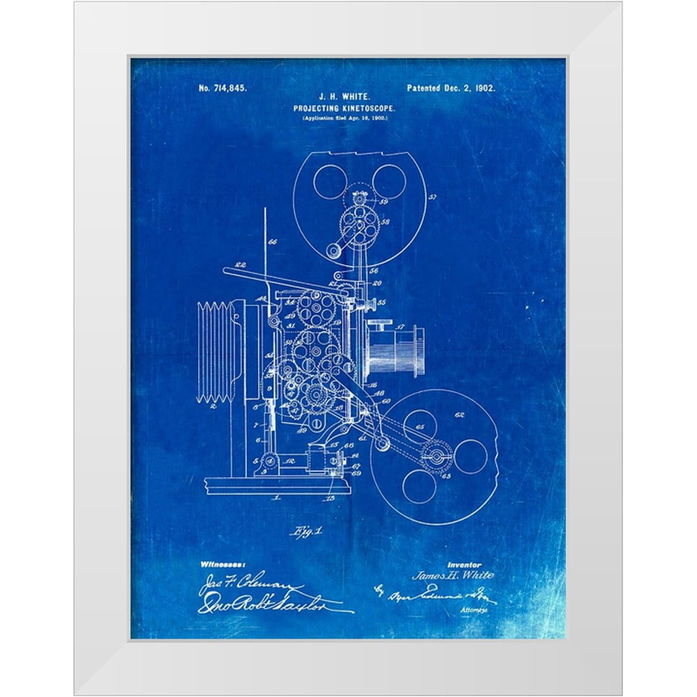 Borders, Cole 25x32 White Modern Wood Framed Museum Art Print Titled ...