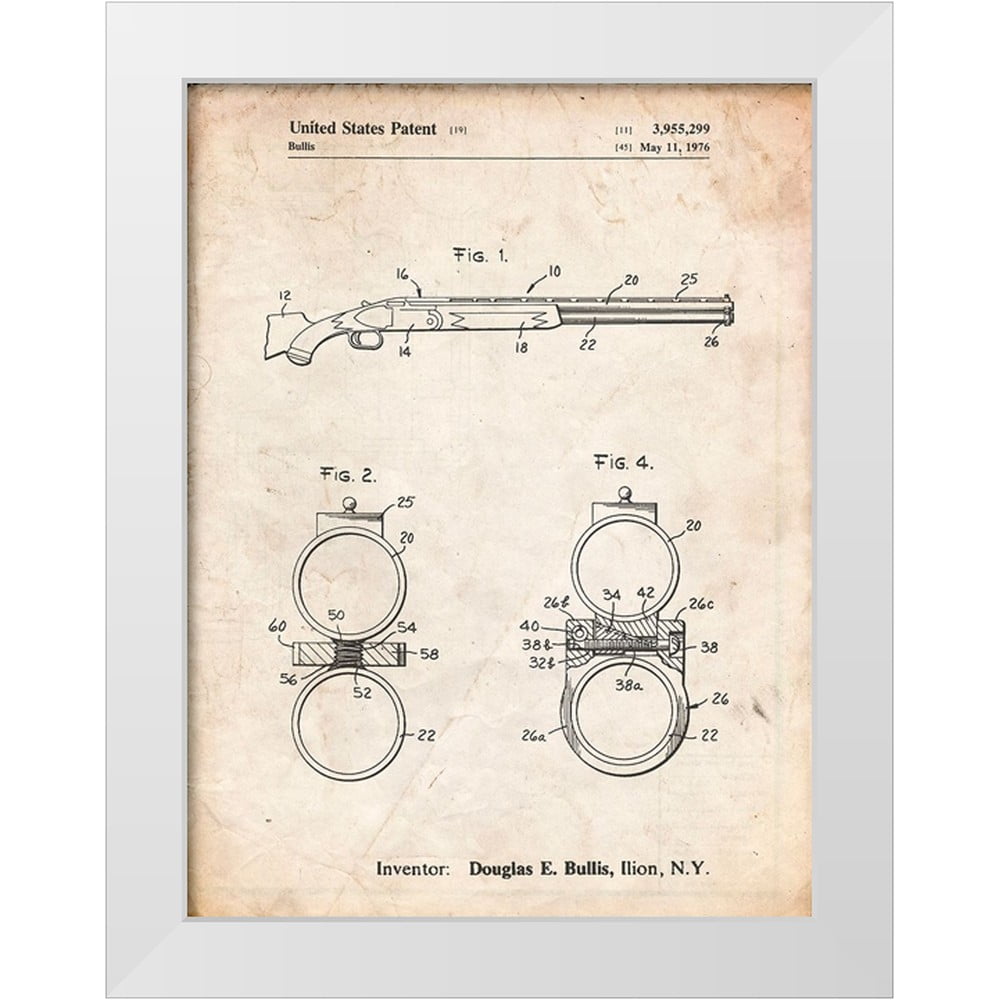 Borders, Cole 25x32 White Modern Wood Framed Museum Art Print Titled ...