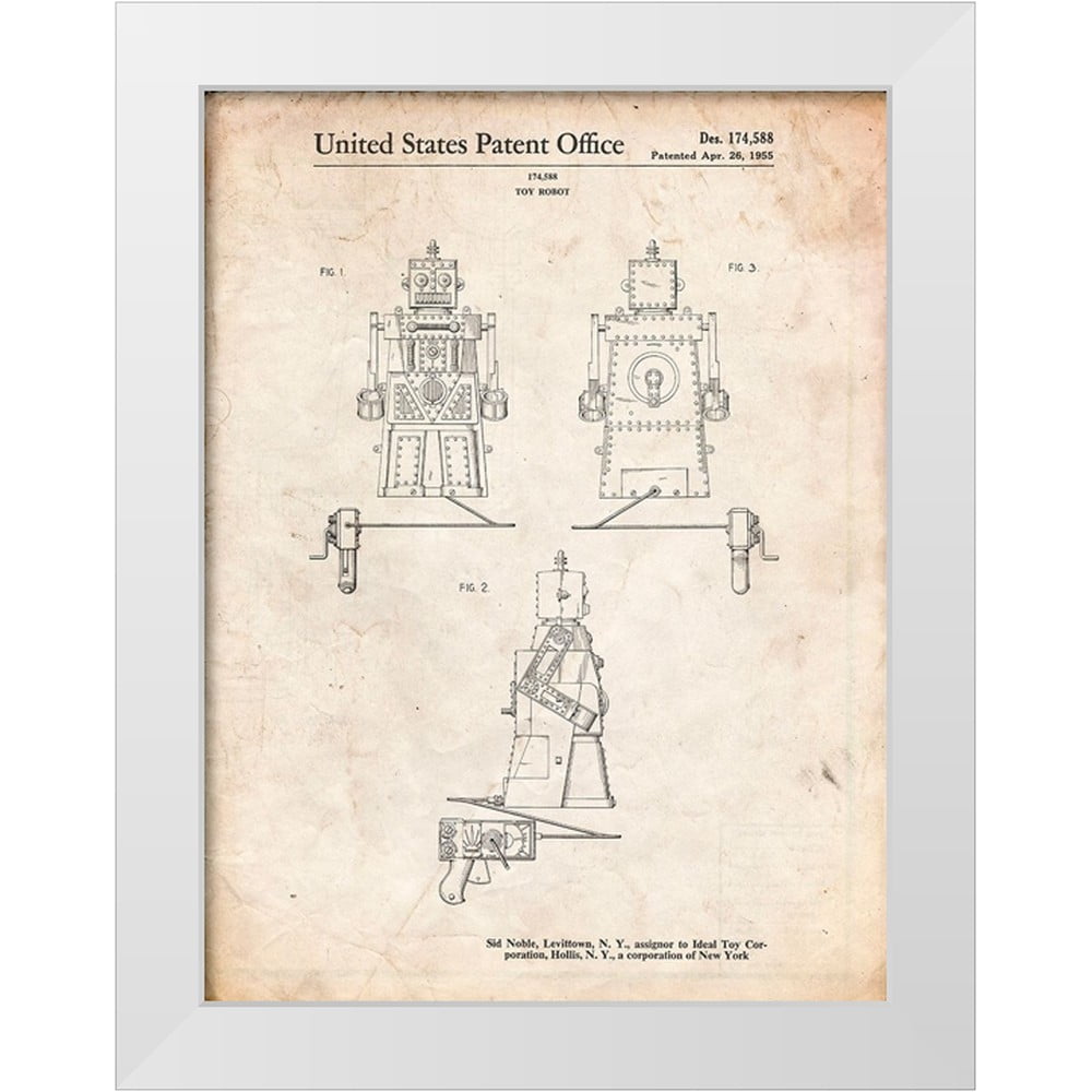 Borders, Cole 25x32 White Modern Wood Framed Museum Art Print Titled ...