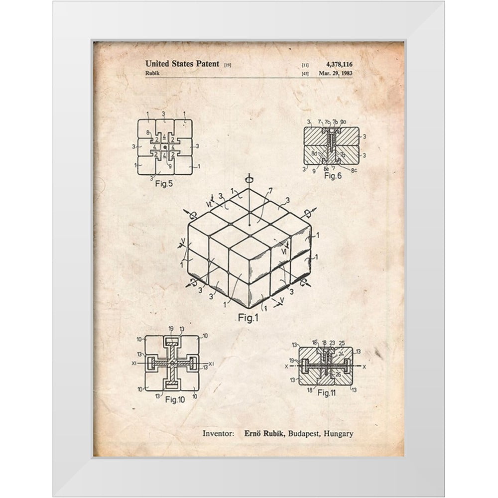 Borders, Cole 25x32 White Modern Wood Framed Museum Art Print Titled - PP1022-Vintage Parchment ...