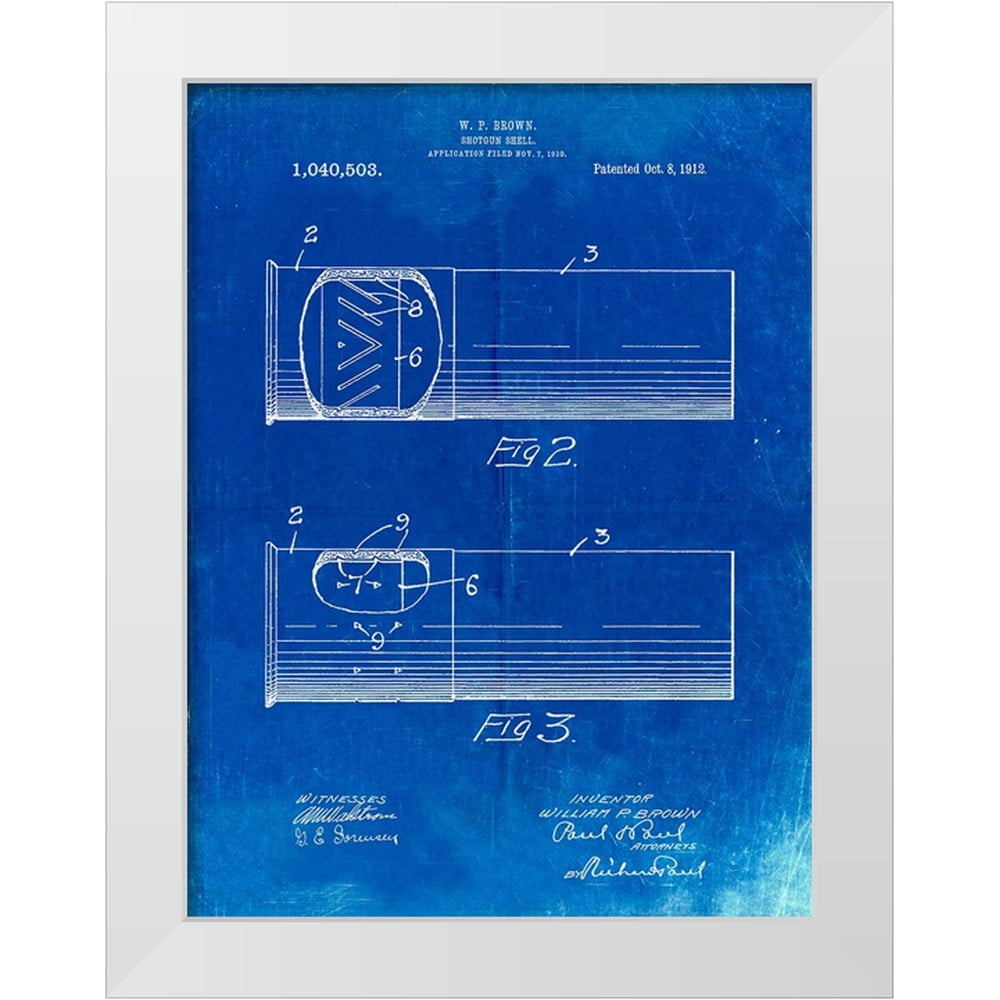 Borders, Cole 25x32 White Modern Wood Framed Museum Art Print Titled ...