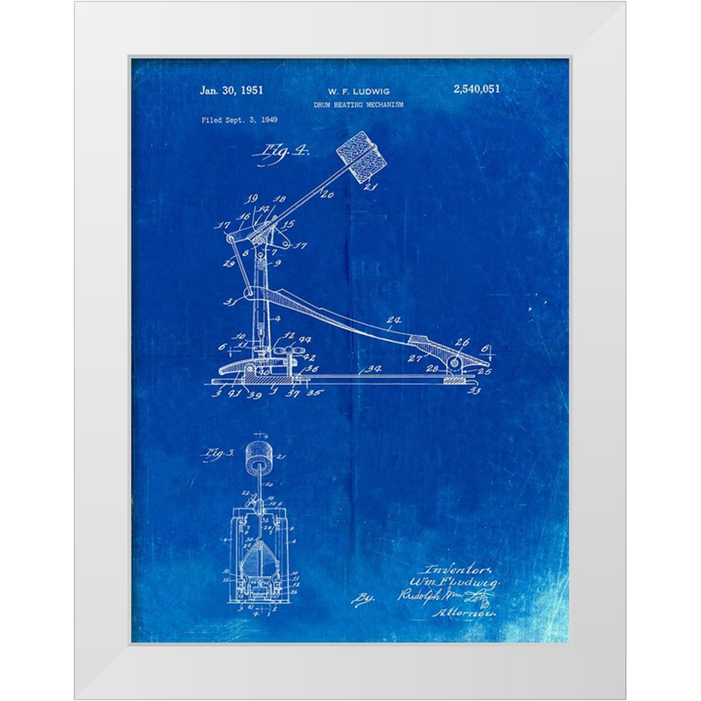 Borders, Cole 25x32 White Modern Wood Framed Museum Art Print Titled ...