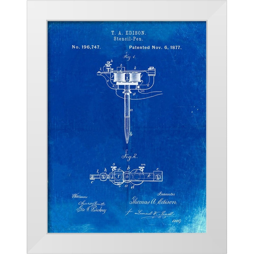 Borders, Cole 25x32 White Modern Wood Framed Museum Art Print Titled ...