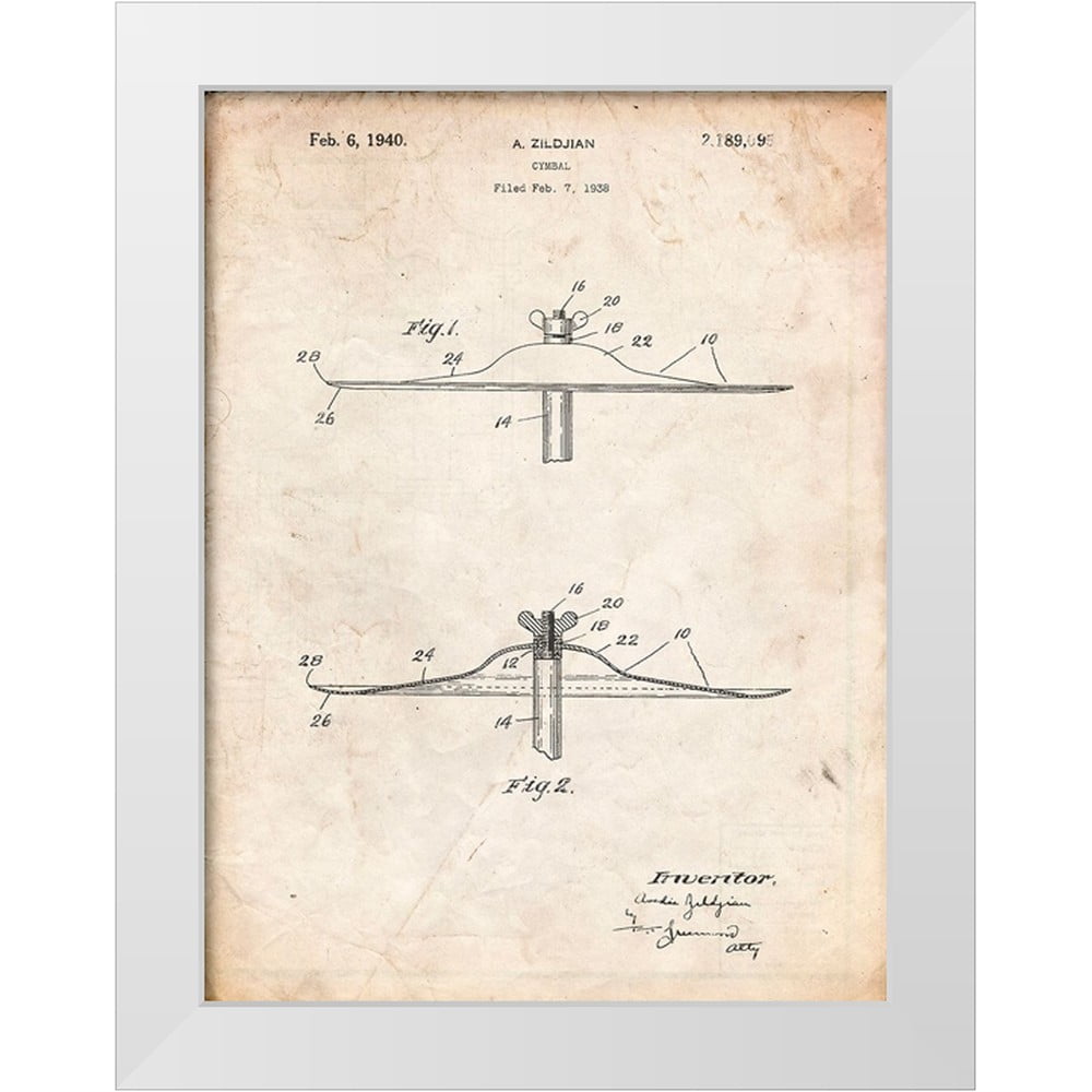 Borders, Cole 25x32 White Modern Wood Framed Museum Art Print Titled ...