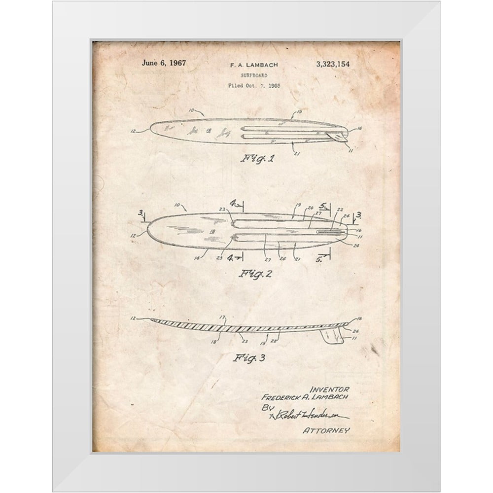 Borders, Cole 25x32 White Modern Wood Framed Museum Art Print Titled ...