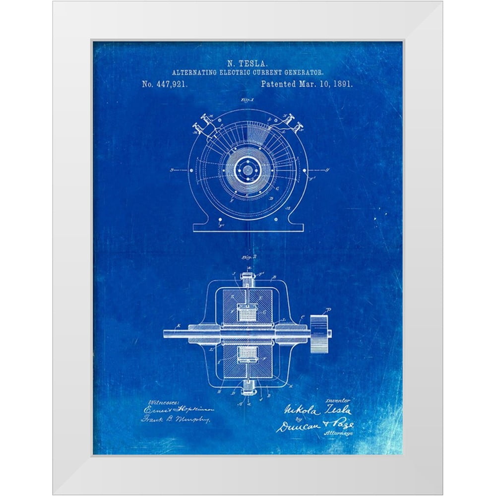 Borders, Cole 25x32 White Modern Wood Framed Museum Art Print Titled ...