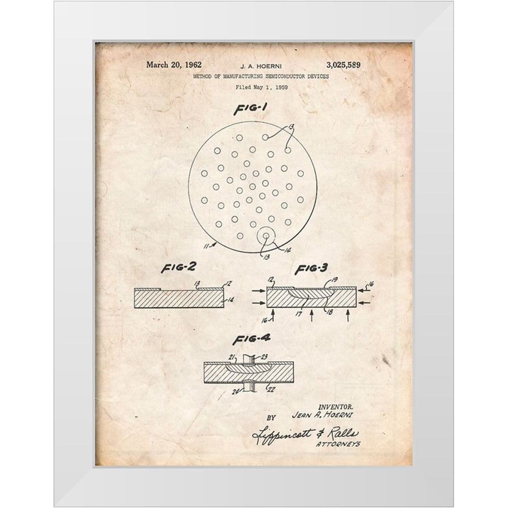 Borders, Cole 25x32 White Modern Wood Framed Museum Art Print Titled ...