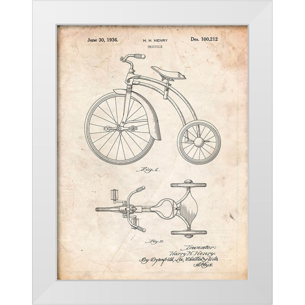 Borders, Cole 25x32 White Modern Wood Framed Museum Art Print Titled ...