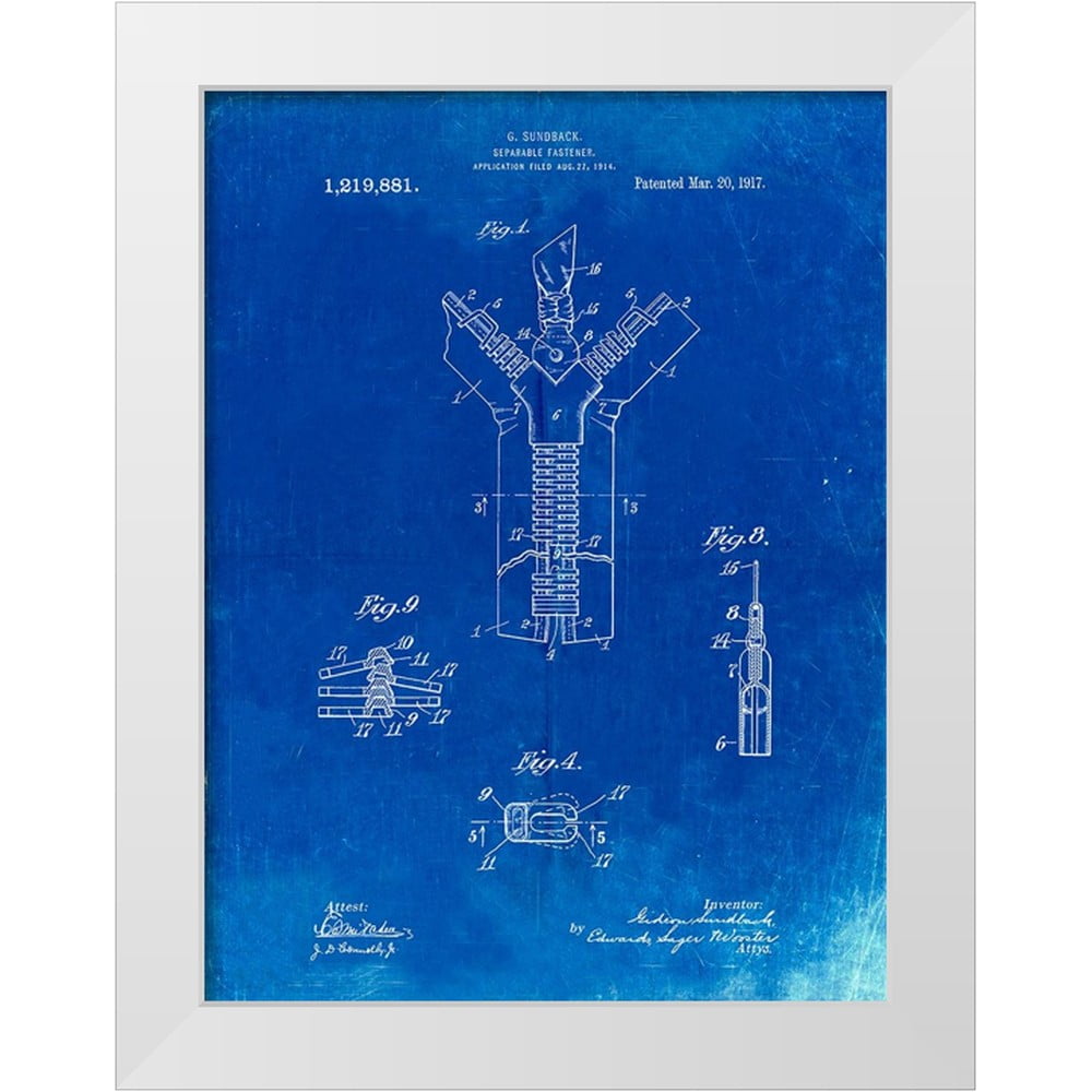 Borders, Cole 25x32 White Modern Wood Framed Museum Art Print Titled ...