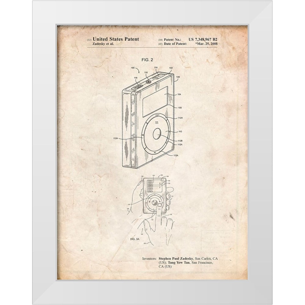 Borders, Cole 25x32 White Modern Wood Framed Museum Art Print Titled ...