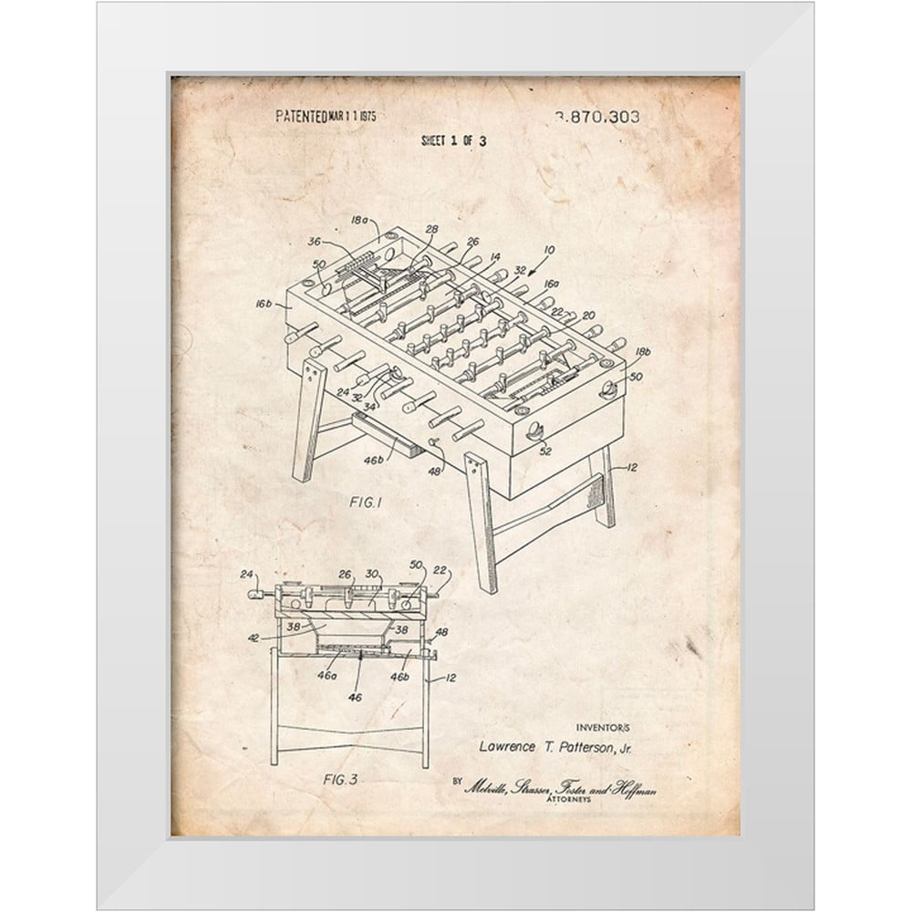 Borders, Cole 25x32 White Modern Wood Framed Museum Art Print Titled ...